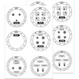 12 Pcs Stove Dials Stickers for Burner Cook Top Hob Cooker Top Oven ...