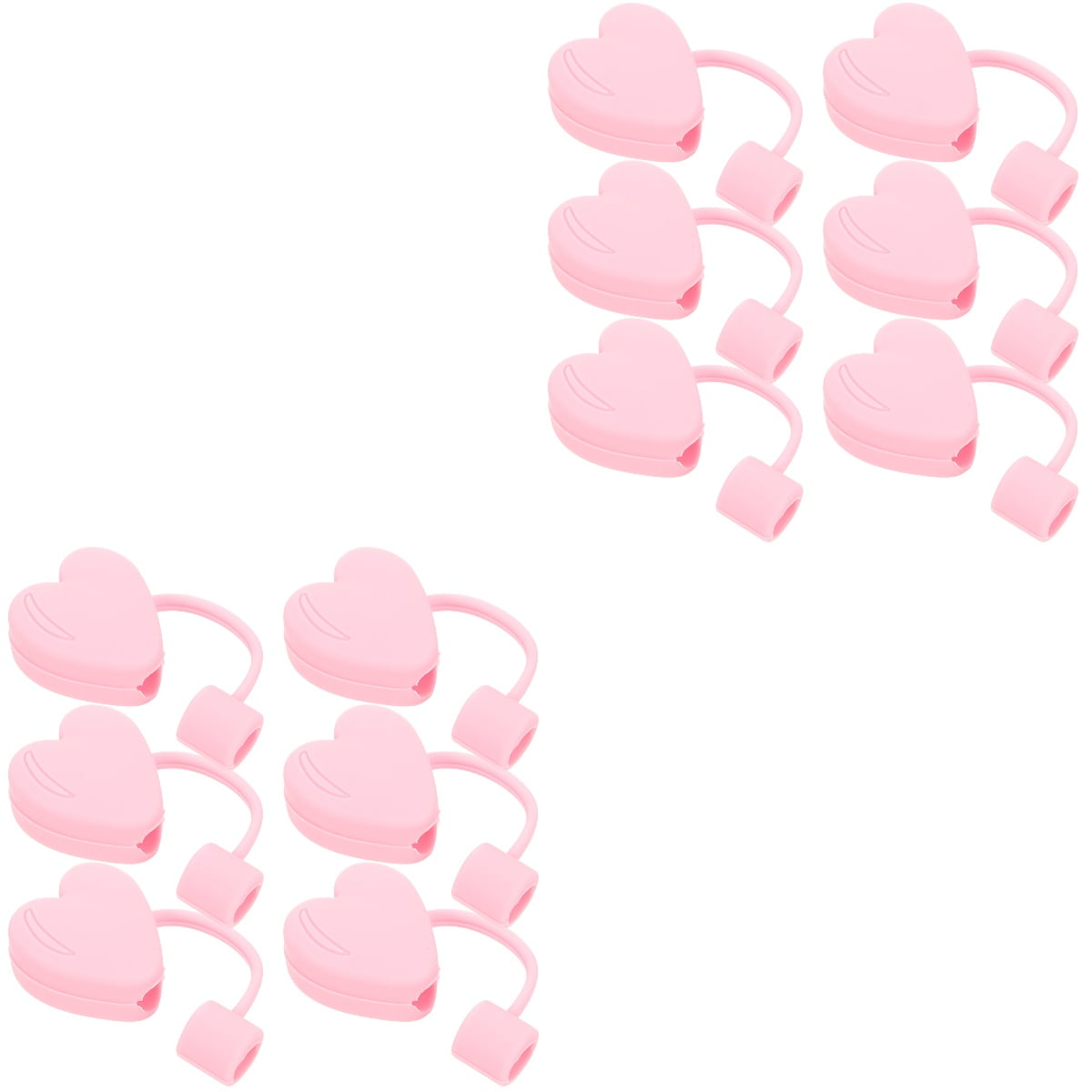 12 Pcs Straw Dust Plug Strawberry Decor Paw Silicone Straw Tips ...
