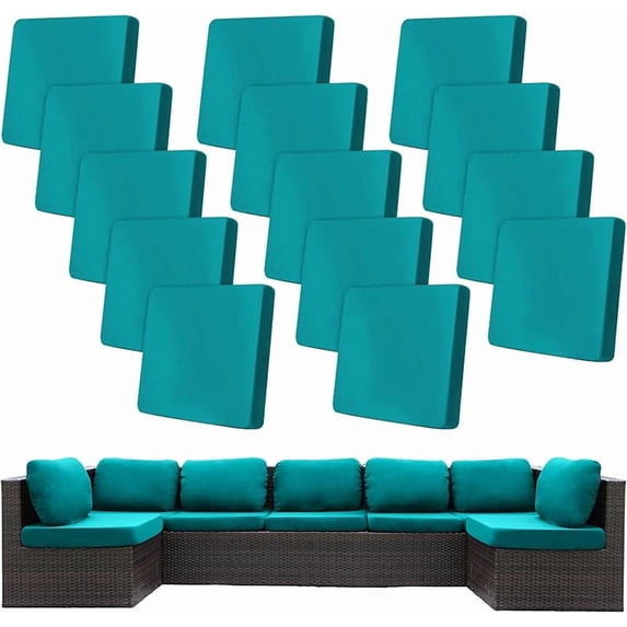 12 Pcs Stretch Patio Cushion Covers,Outdoor Couch Covers Replacement ...