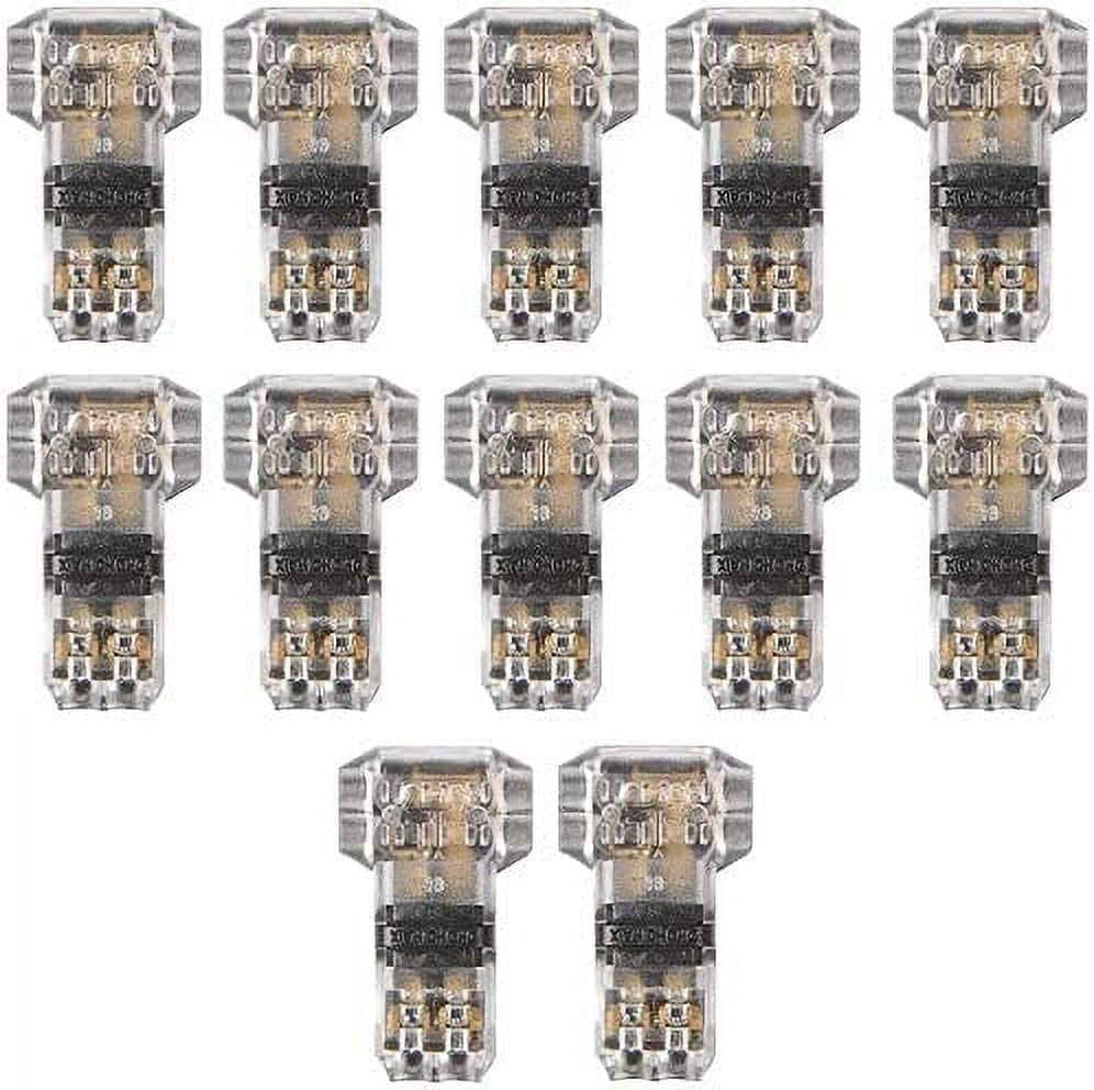 12 Pcs T Quick Connectors Solderless 2 Pin Wire Connectors T-Pin ...