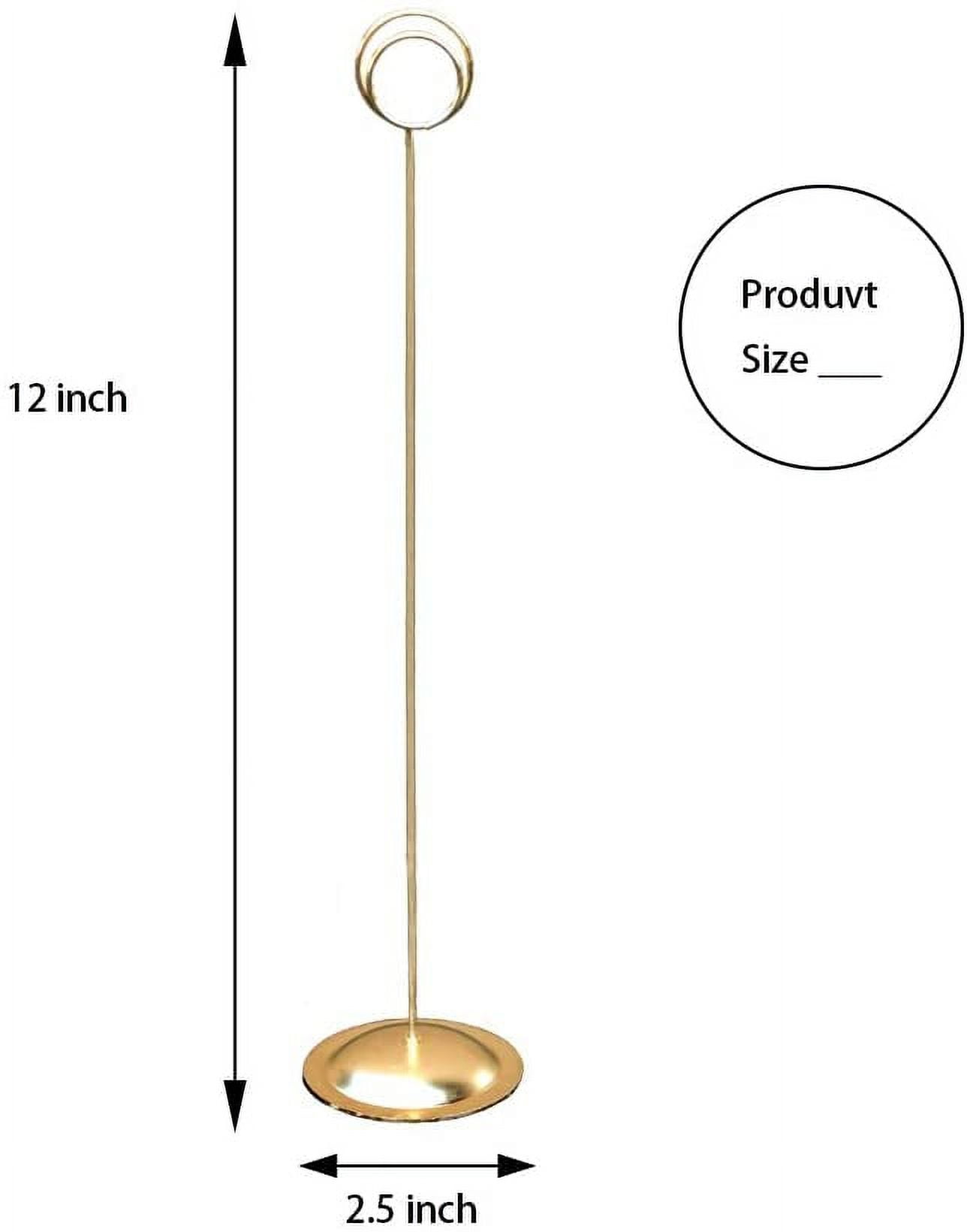 12 Pcs Table Number Holders 12 Inch Place Card Holder Stands Brass Gold ...