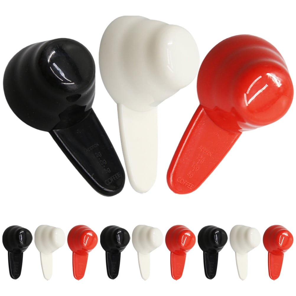 12 Pcs Tea Spoons Coffee Bean Scoop Christmas Gofts Santa Gifts Plastic ...