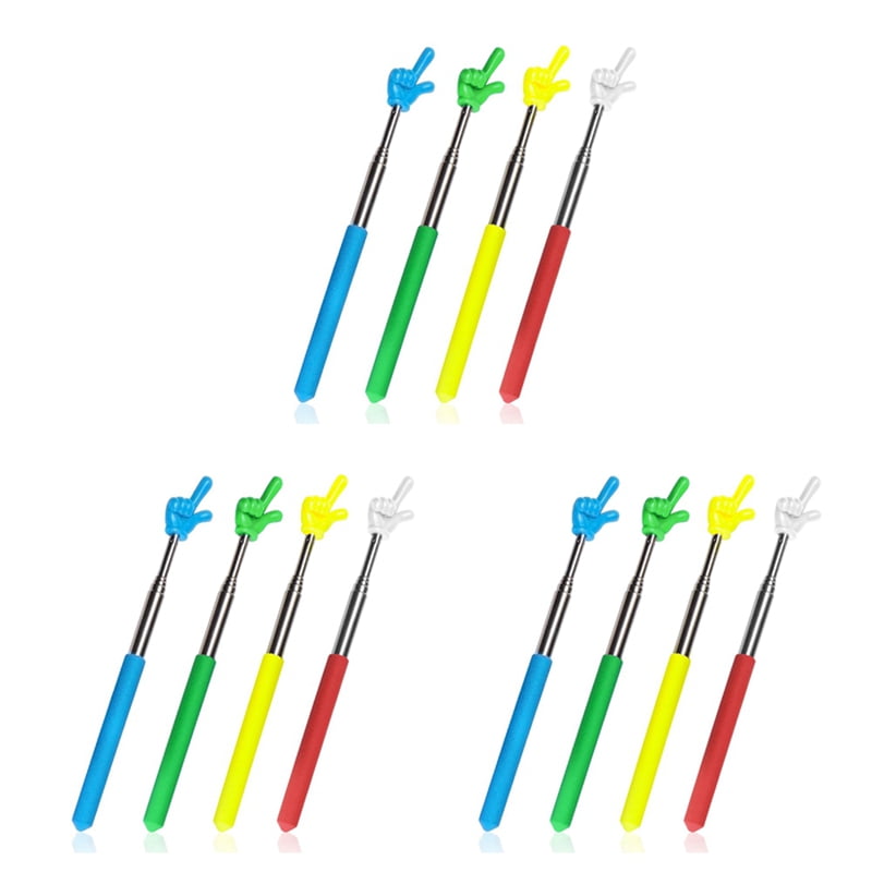 12 Pcs Teacher Pointer Stick Telescoping Hand Pointer Retractable ...