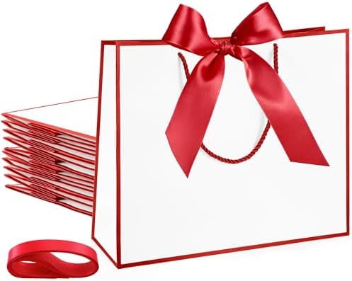 12 Pcs Thank You Gift Bags with Handle 12x10x4'' Welcome Bags Return ...