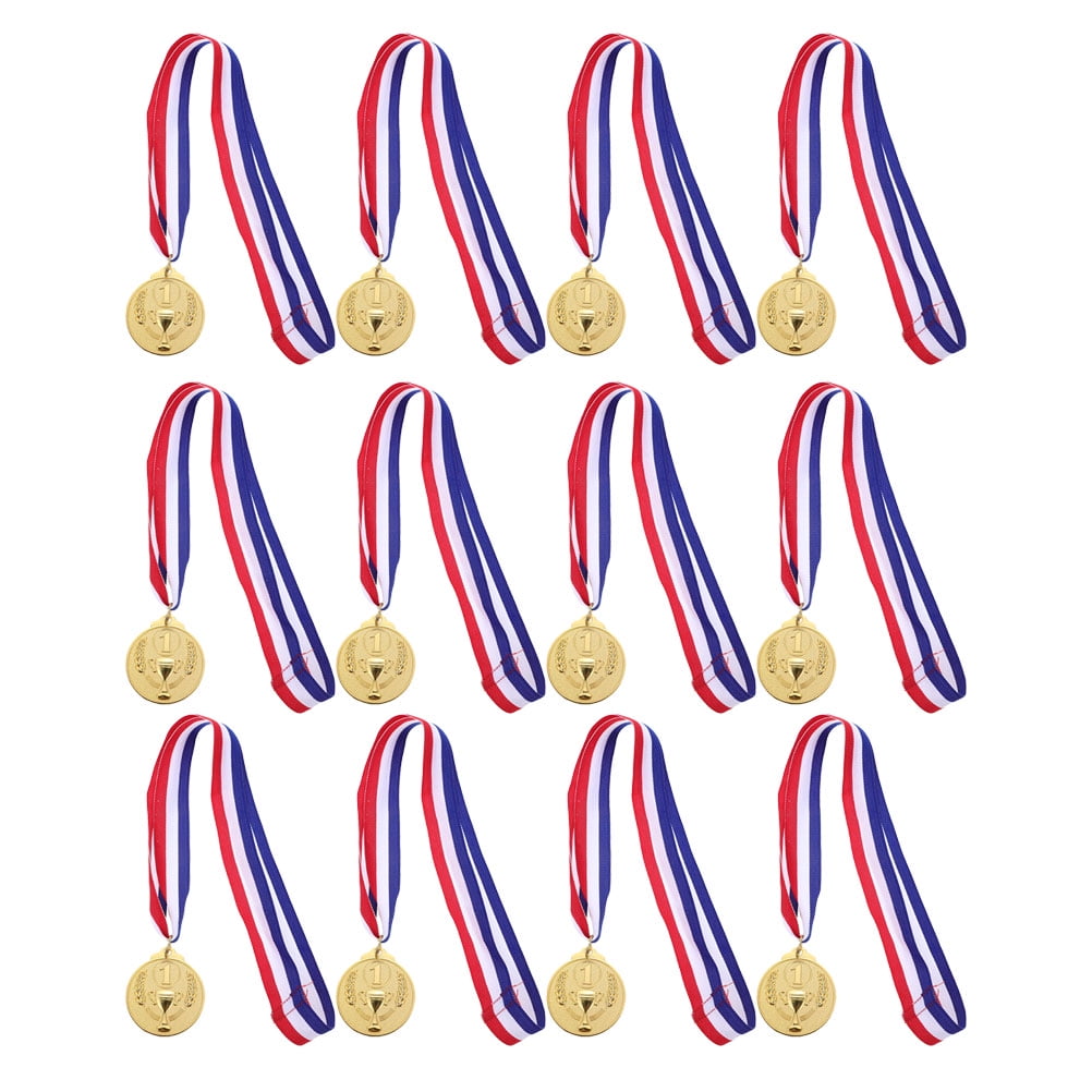 12 Pcs The Medal Medals for Awards Kids Gold Children Zinc Alloy Metals ...