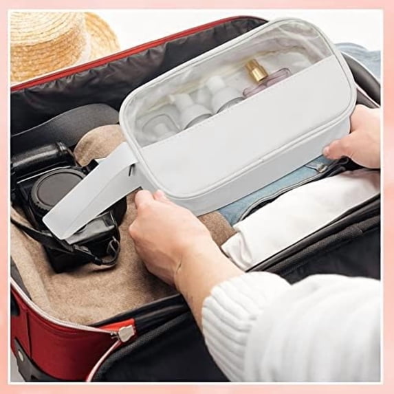 12 Pcs Toiletry Bag for Women Men Translucent Small Travel Makeup Pouch ...