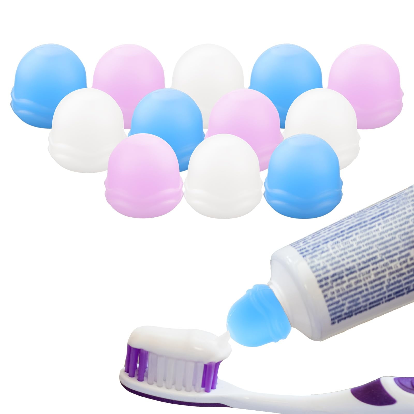 12 Pcs Toothpaste Caps Self Closing Toothpaste Caps Toothpaste Silicone ...