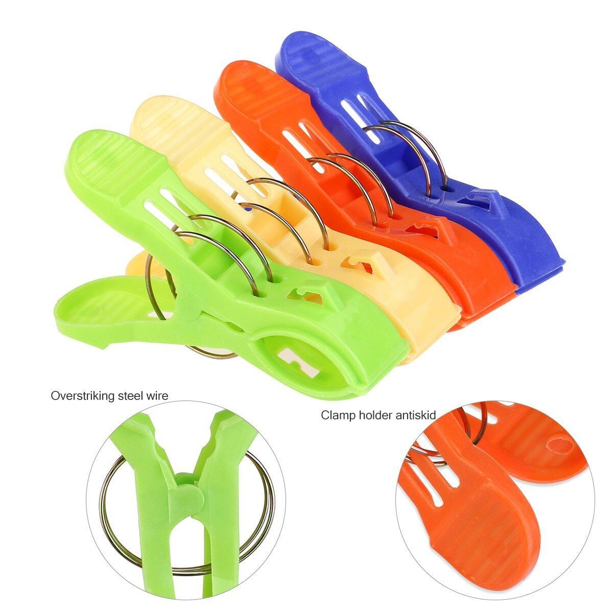 12 Pcs Towel Clips Plastic Jumbo Size Towel Pool Holder Keep Towels ...