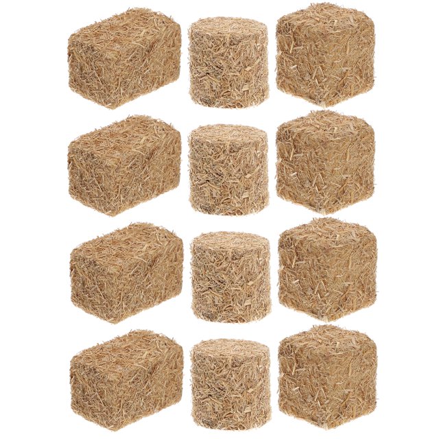 12 Pcs Toy Farm Accessories Hay Bales for Kids Haystack Model - Walmart.com