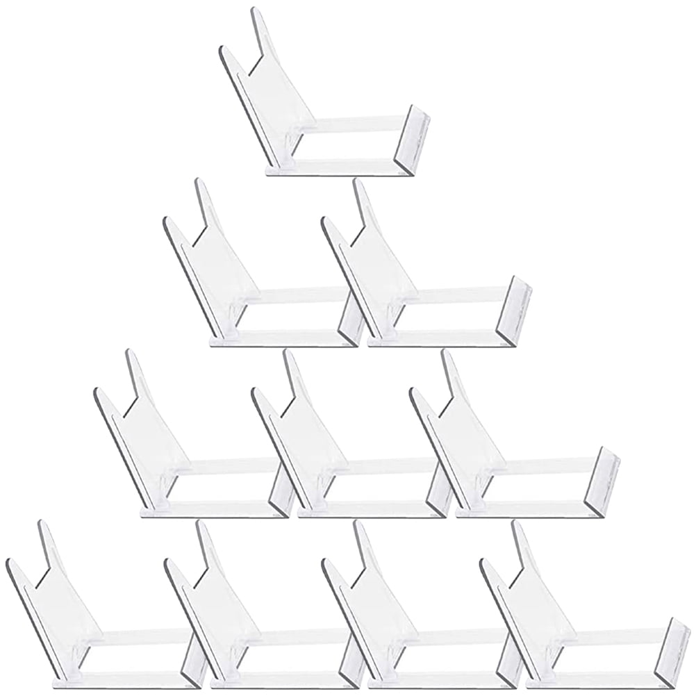 MEIBUTYUP Transparent Plastic Easel Holder for Plates and Photos ...