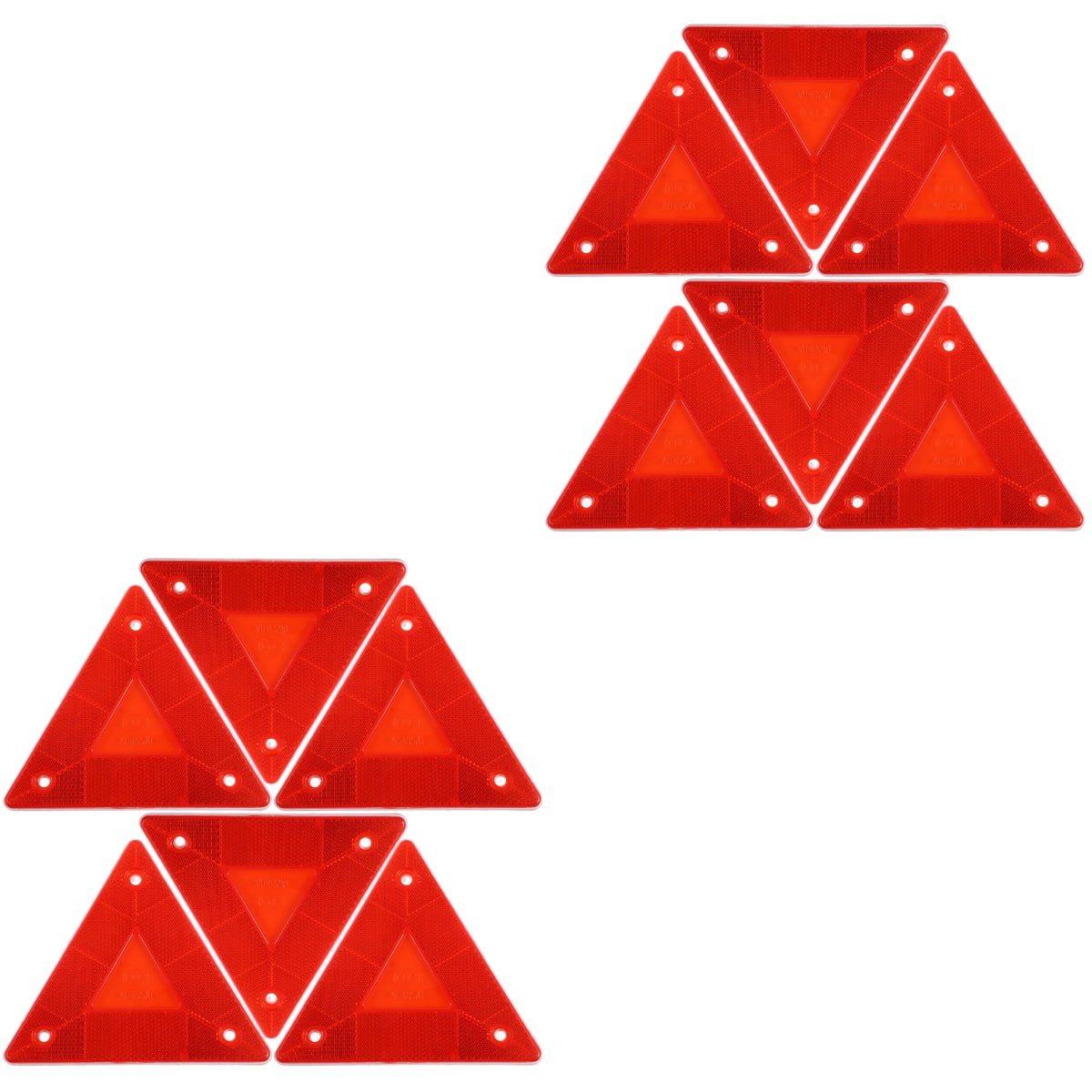12 Pcs Triangular Reflector Emblems Slow Moving Vehicle Triangle Body ...