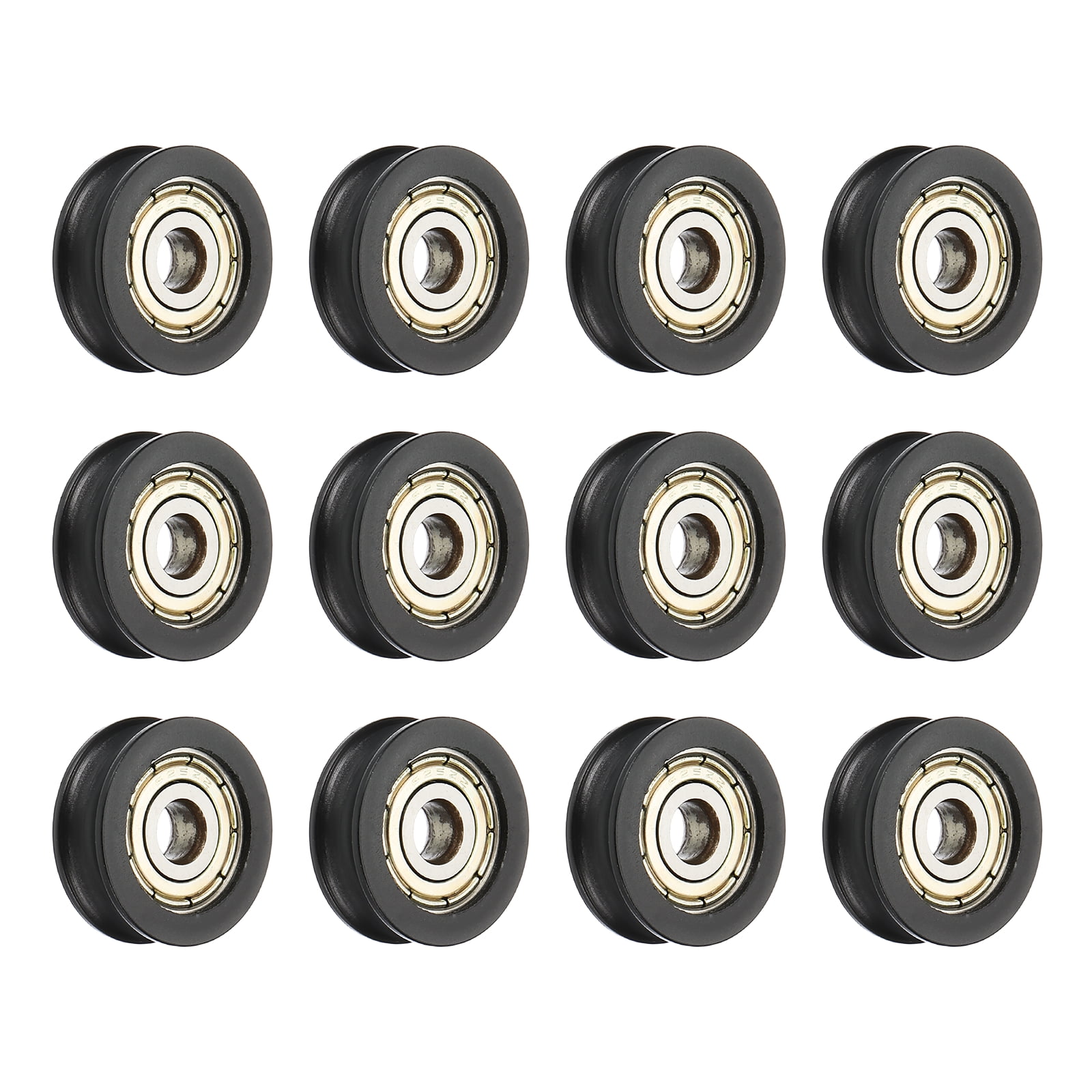 12 Pcs U Type Groove Nylon Plastic Guide Bearing 5x20x7mm, U Type ...