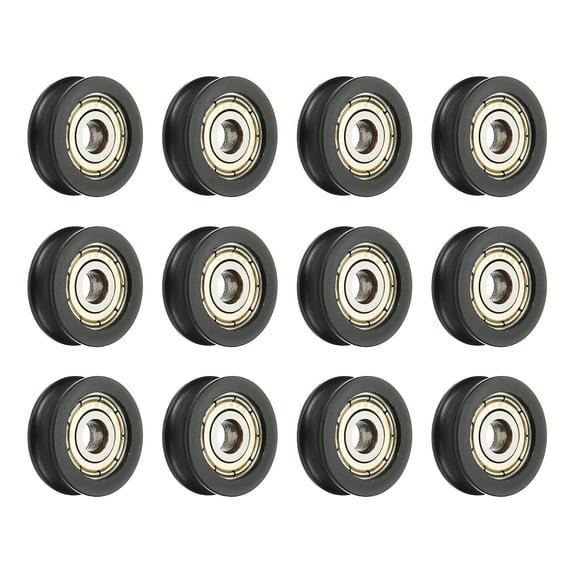 12 Pcs U Type Groove Nylon Plastic Guide Bearing 5x20x7mm, U Type ...