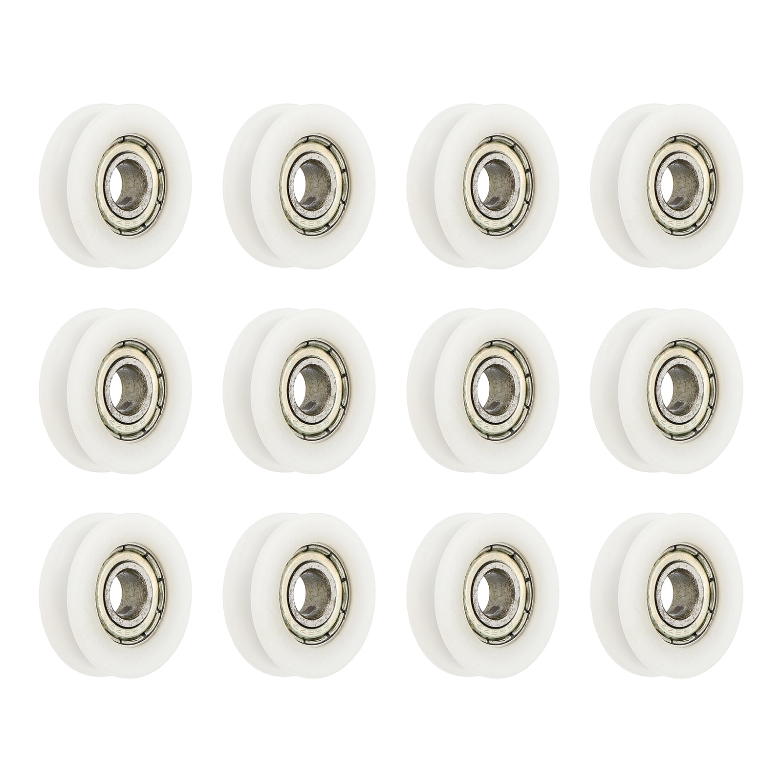 12 Pcs U Type Groove Nylon Plastic Guide Bearing 6x22x7mm, U Type ...