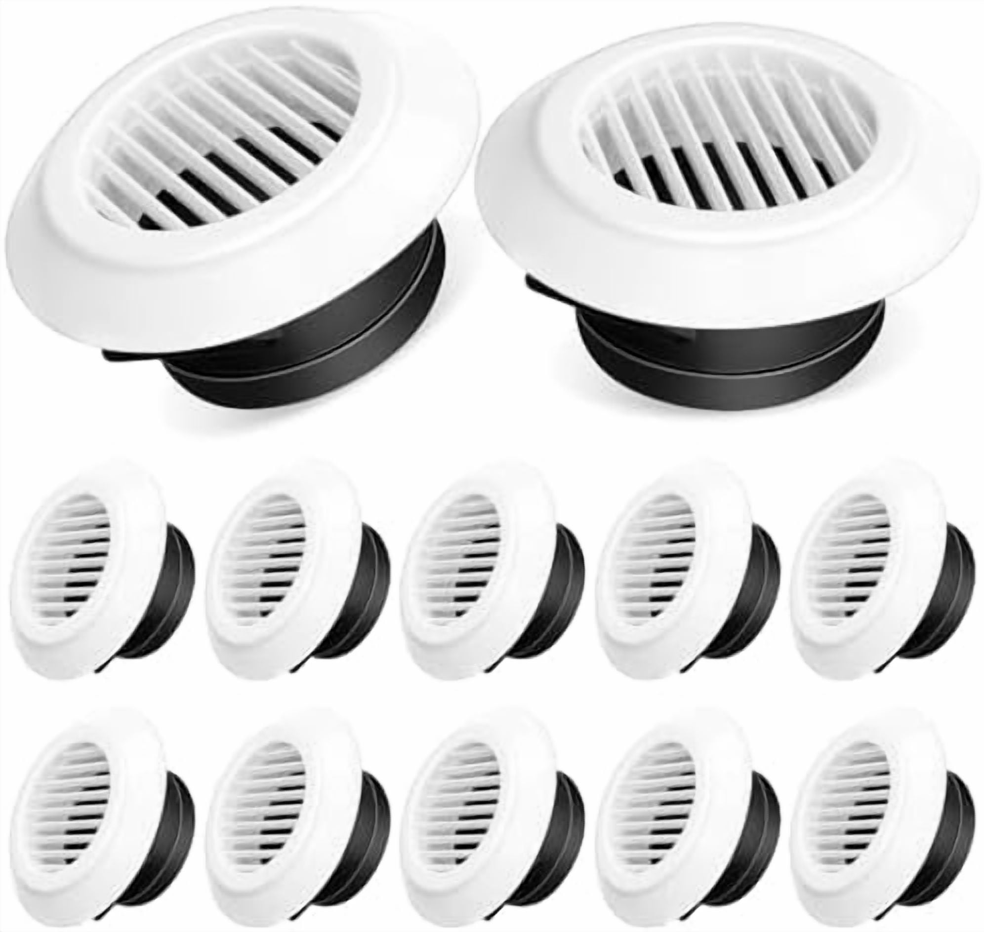 12 Pcs Vent Covers 4 Inch ABS Adjustable Soffit Vent with Built in Fly ...