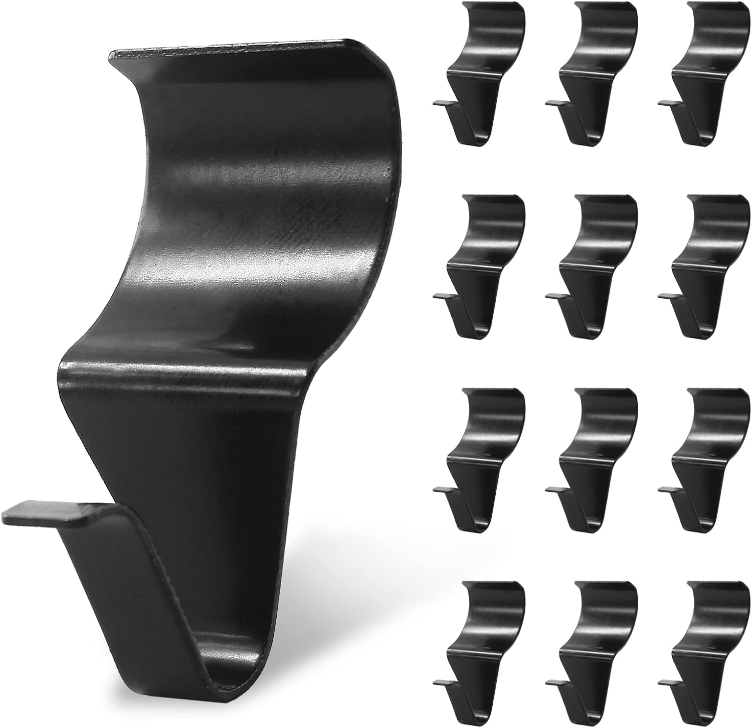12 Pcs Vinyl Siding Hooks, Heavy Duty Stainless Steel Black Vinyl ...