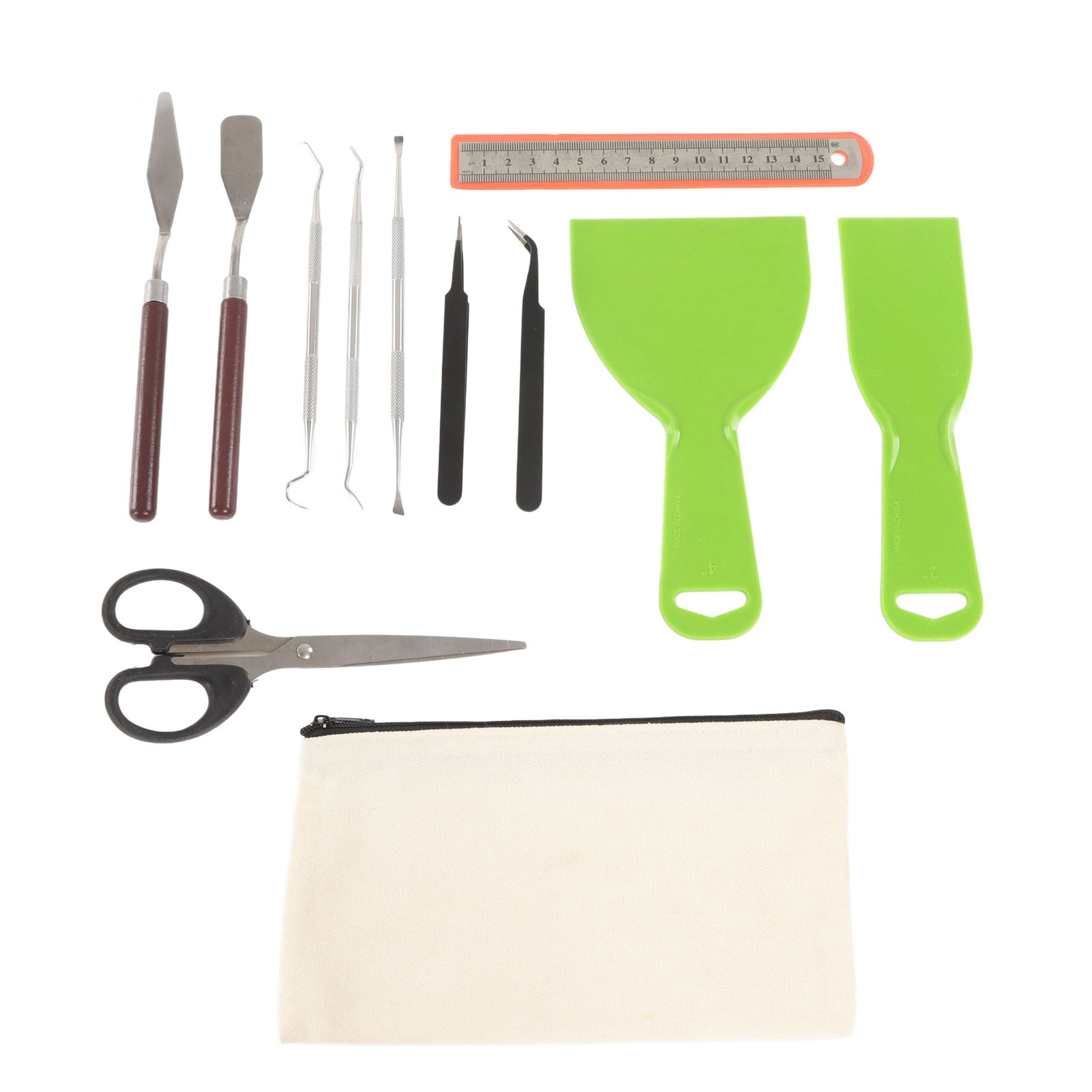 12 Pcs Vinyl Weeding Tools Set Scissors Tweezers Ruler Shovel Basic ...