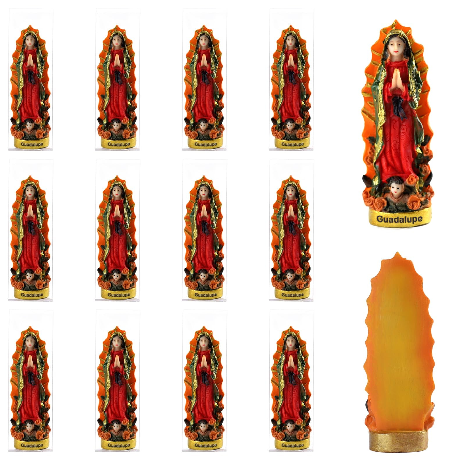 12 Pcs Virgen De Guadalupe Statues Recuerdos De Bautizo para Niño Niña ...