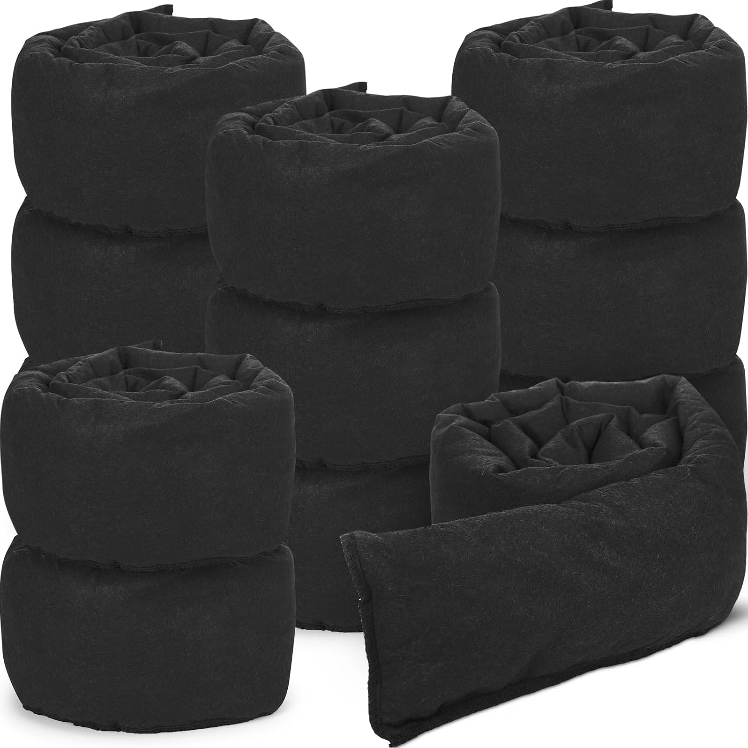 12 Pcs Water Barrier 5 ft x 6.5 inch Absorbent Flood Barriers Home ...