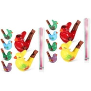 BIBABLYKE Bird Water Whistle Whistles with Lanyard Funny Whistle Toy ...