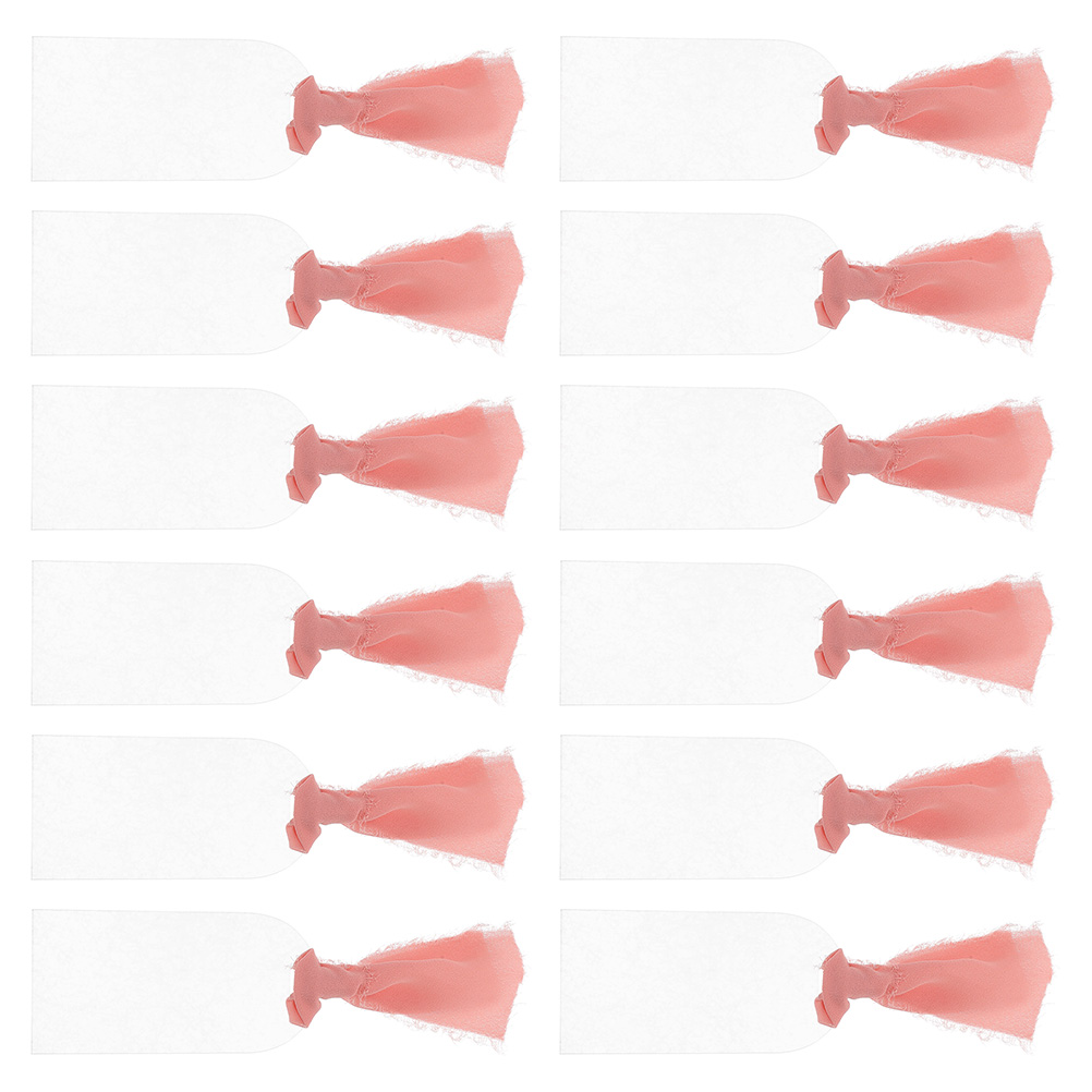 12 Pcs Wedding Seating Tags Bookmarks Decor Clear Acrylic Reserved Sign ...