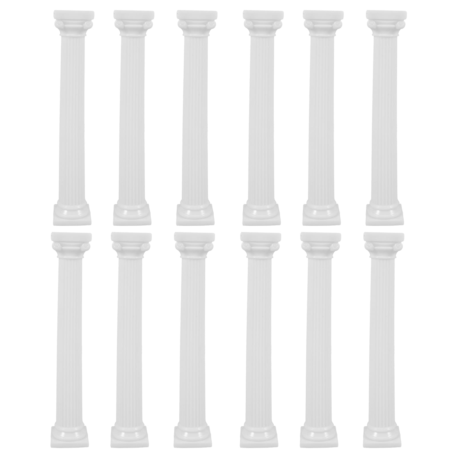 HONMEET White Plastic Pillars for Cake Decoration 12Pcs 7.5X6.7X4.7In ...