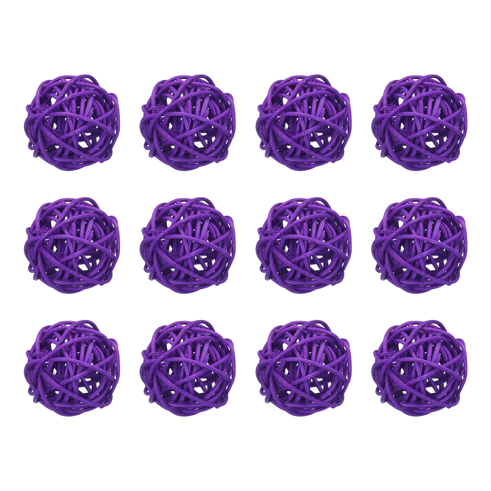 12 Pcs Wicker Rattan Balls 1.6 Inch Rattan Decorative Balls for Vase ...