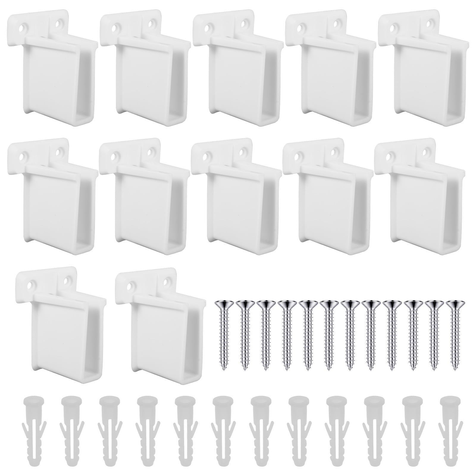 12 Pcs Wire Shelf End Brackets with Screws and Expansion Screws Heavy ...