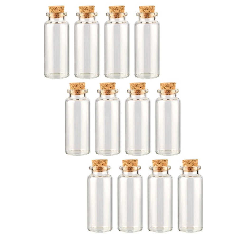 12 Pcs Wishing Bottle Glass Jar with Lid Bottles Cork Mini Spell Jars ...