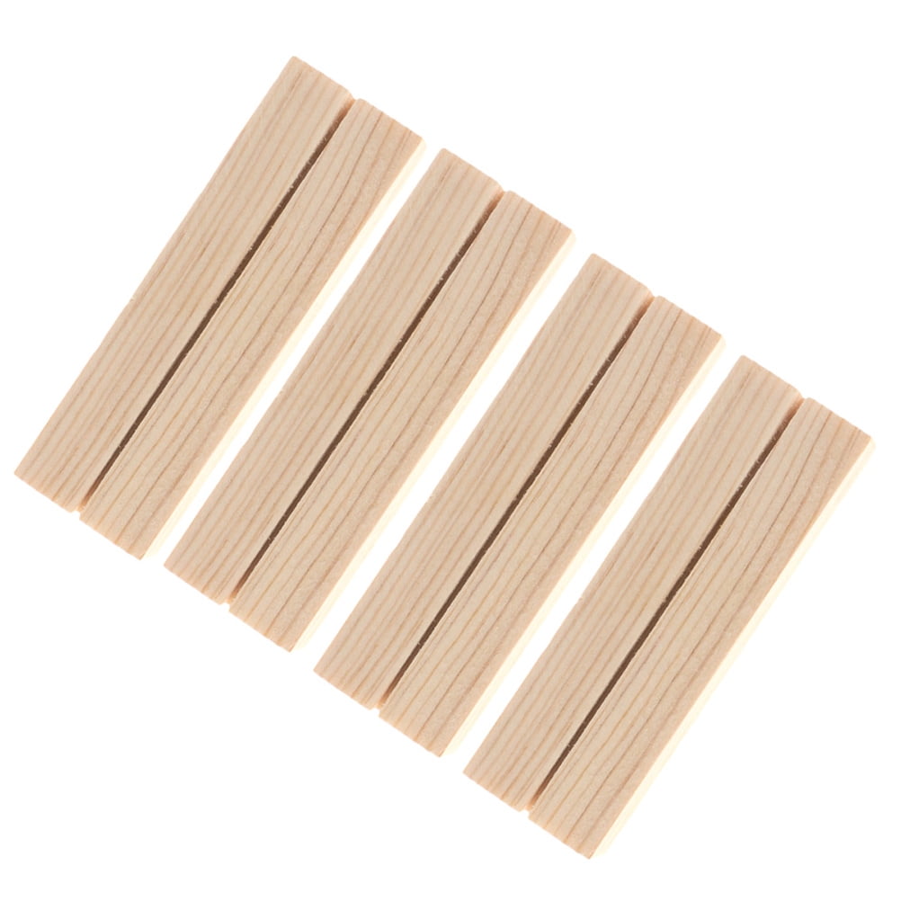 12 Pcs Wooden Memo Holder Sign Holders Office Stationery Wooden Holder ...