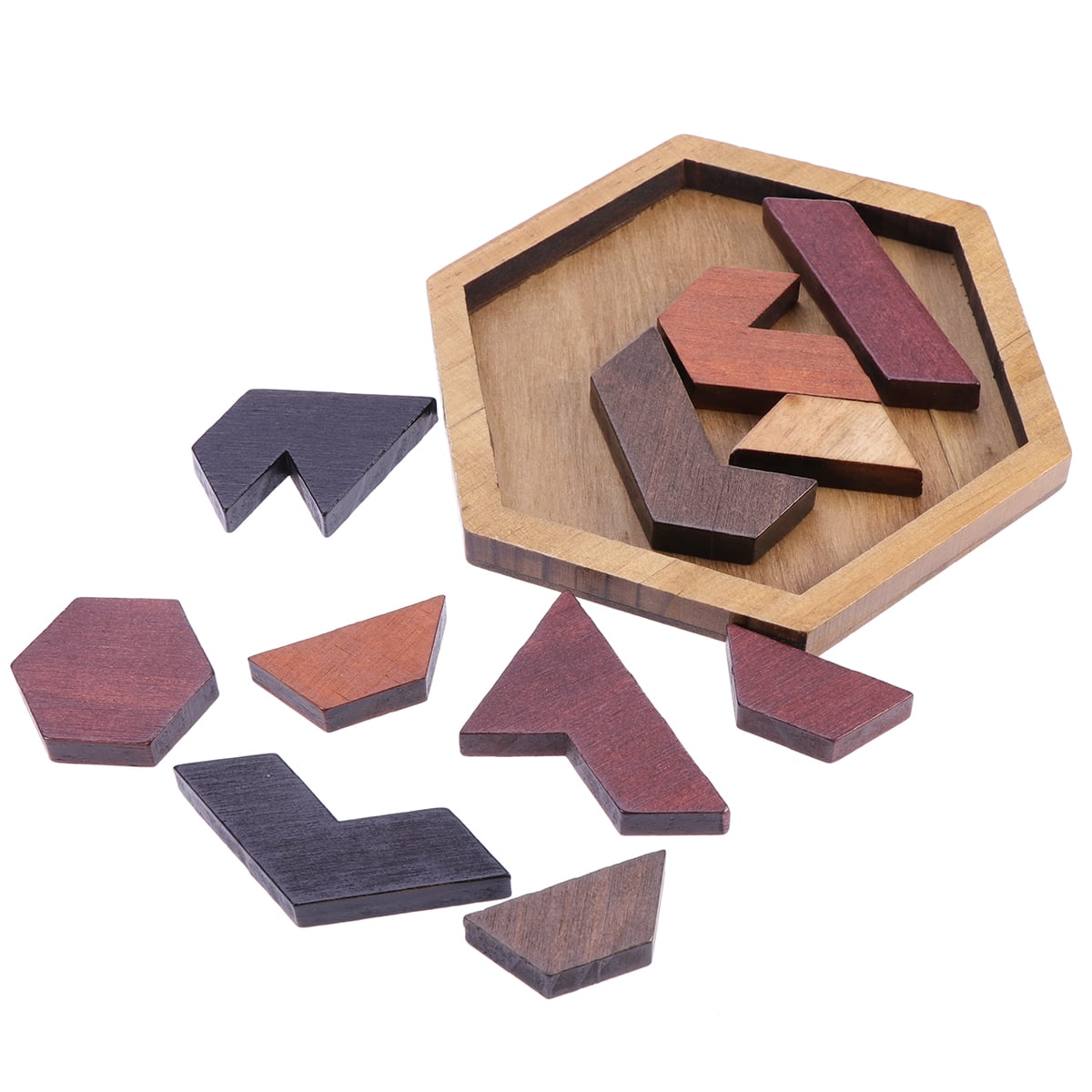 12 Pcs Work Out Stuff Entertainment Puzzle Child Wooden - Walmart.com