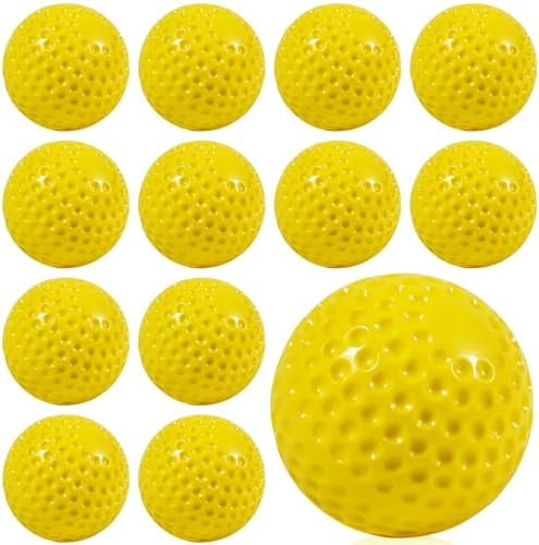 12 Pcs Yellow 12-Inch Softballs for Pitching Machines – Indoor/Outdoor ...