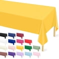 12 Pcs Yellow Plastic Tablecloth for Rectangle Table 54 × 108 inches ...