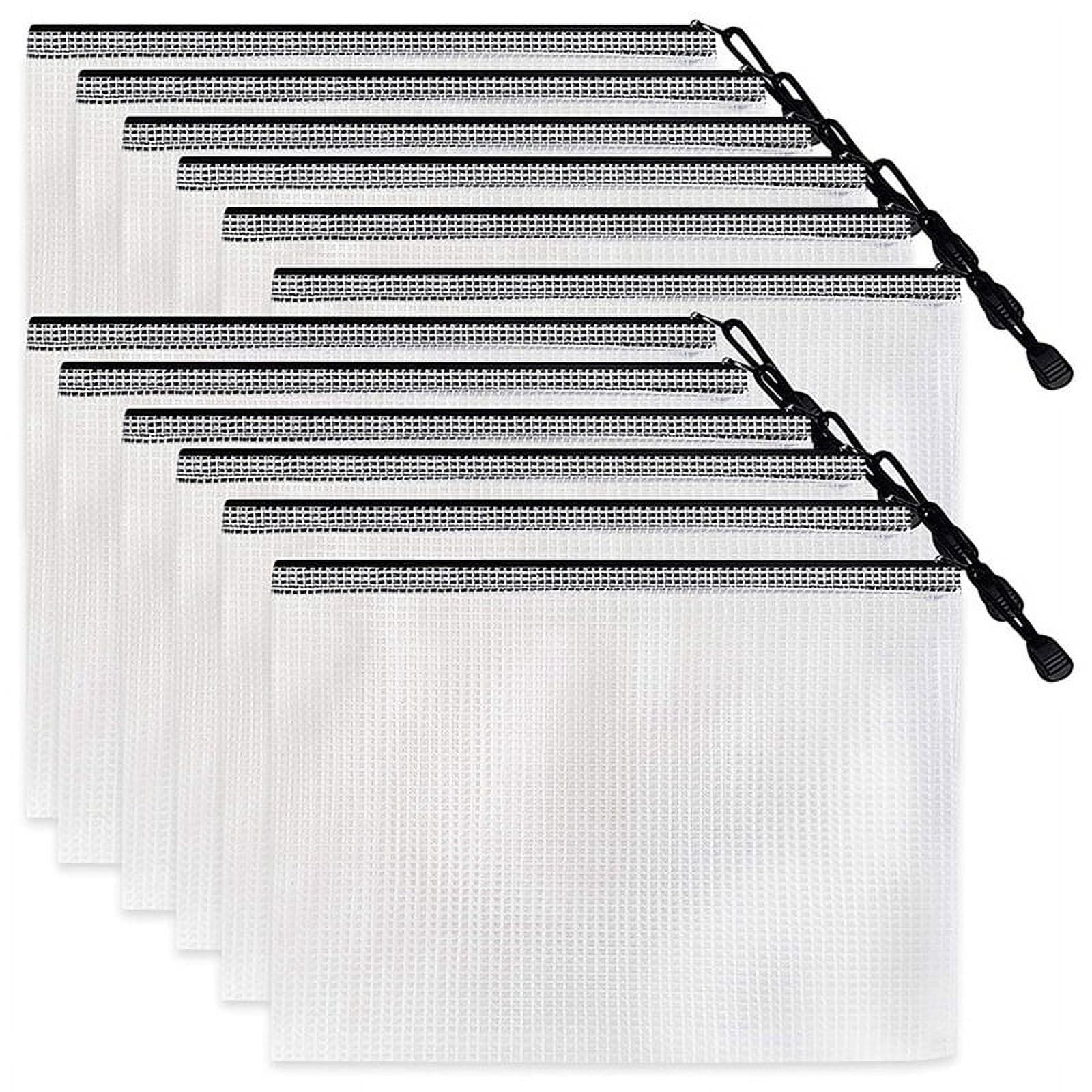 12 Pcs Zipper File Bag A4 Zipper Mesh Bag Board Game Storage Bag PVC ...