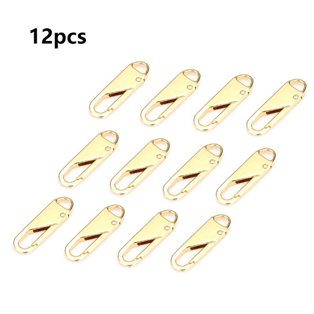 12 Pcs Zipper Pulls Tab Replacement Zipper Repair Kit Metal Zipper ...
