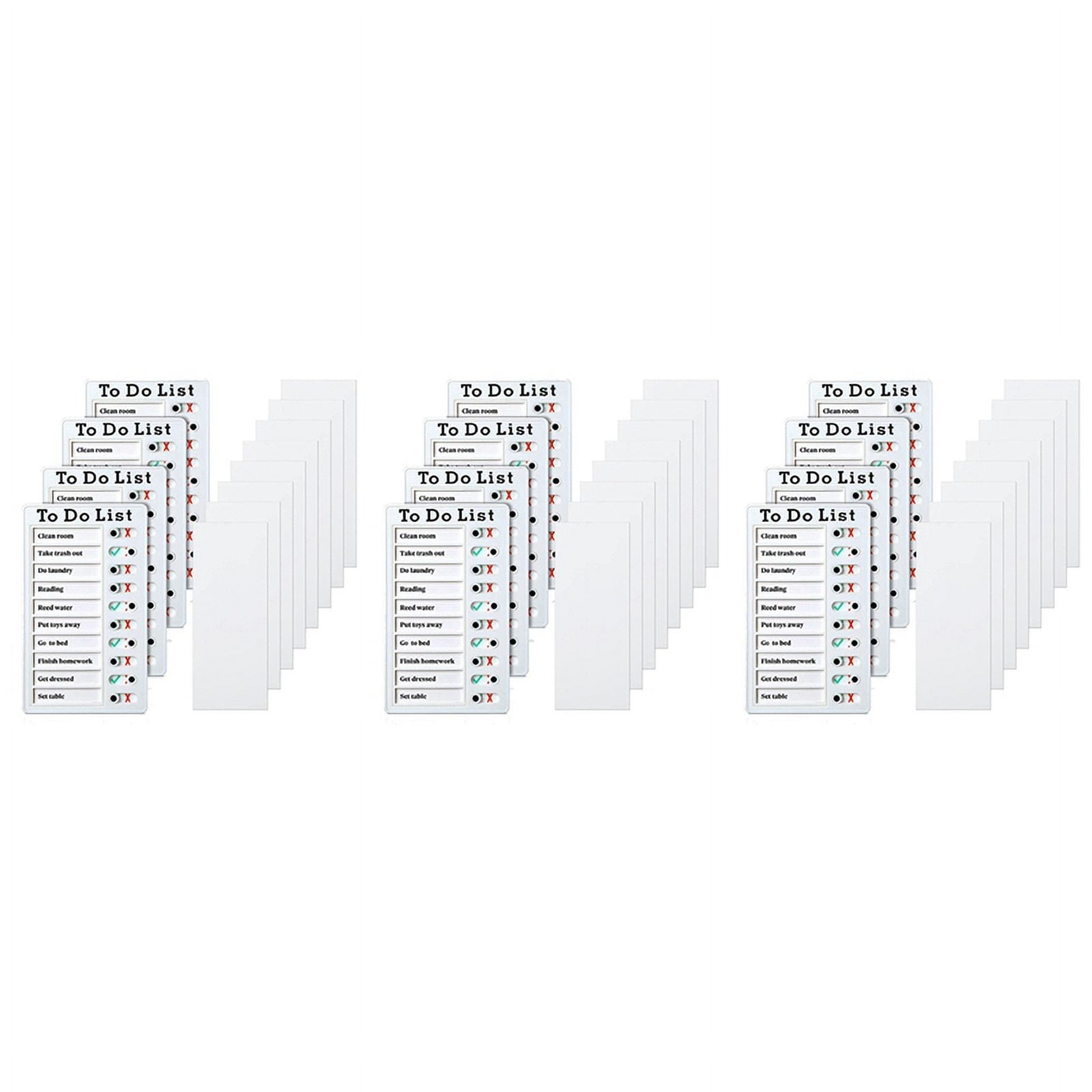 12 Pcs to Do List Memo Board Removable Message Board Plastic RV ...