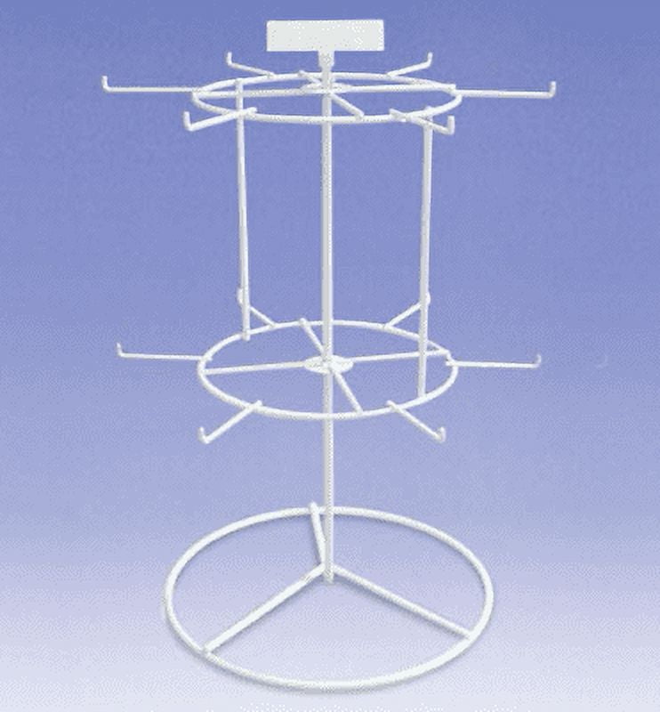 12 Peg Hook Counter Spinner - White 12"D x 15"H - Walmart.com