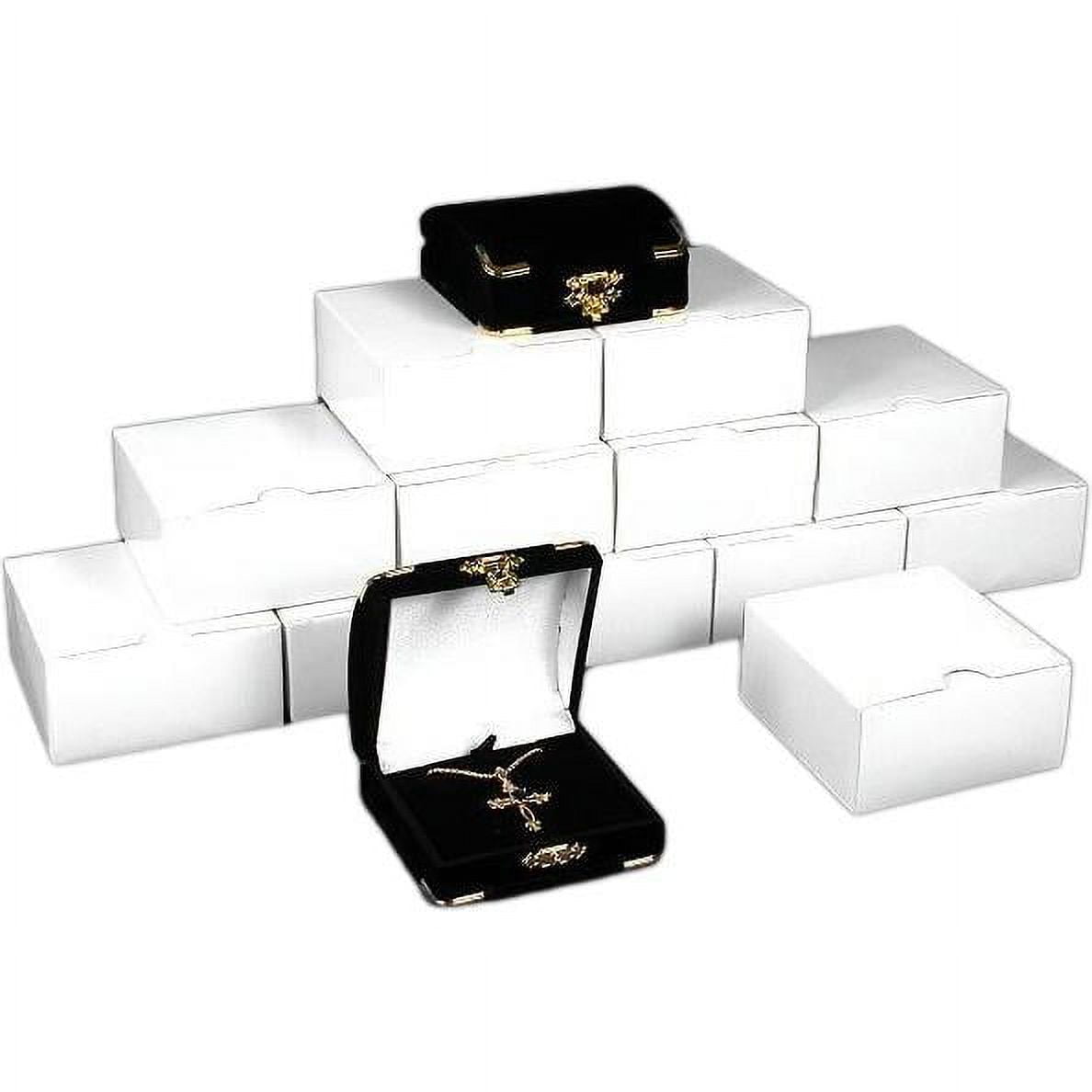 12 Pendant Gift Boxes Black Flocked Jewelry Display Box - Walmart.com