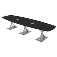12' Modular Arc Rectangle Conference Table w/Electric And Square Bases ...