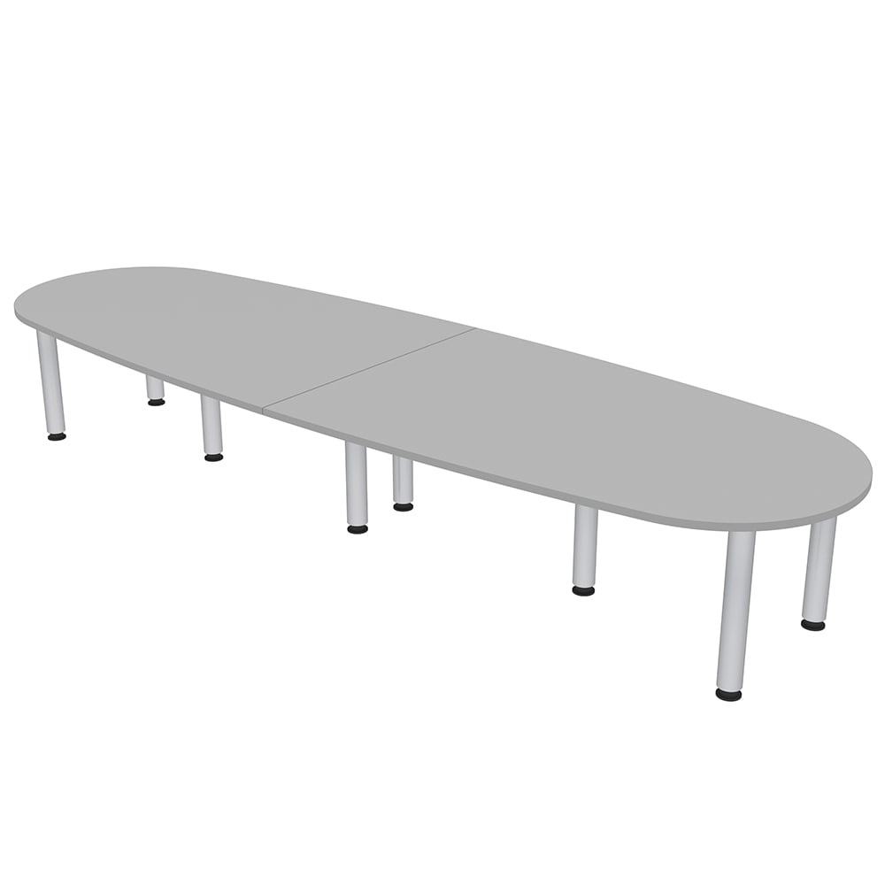 12 Person Boat-Oval Conference Table with Power And Data Post Legs ...
