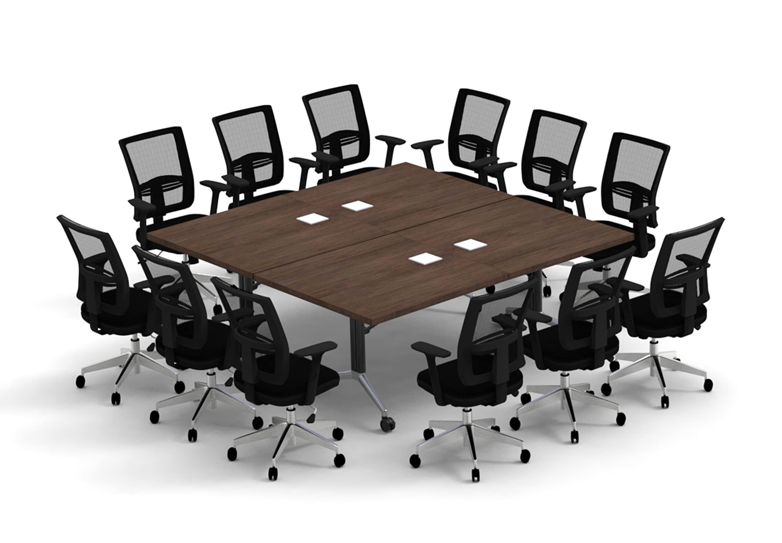 12 Person Conference Tables Meeting Seminar Fold Up with Seating Model 9108 14 pc Color Java X ...