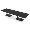 12 Person Rectangular Powered Modular Conference Table Metal Bases ...