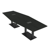 12 Person Hexagon Conference Room Table With Double Black Bases 12Ft ...