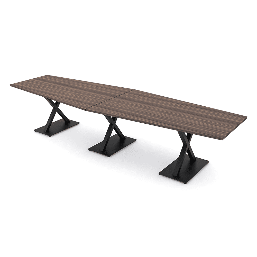 12 Person Hexagon Conference Room Table X Shaped Bases Power And Data ...