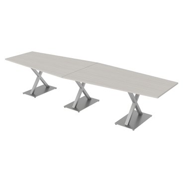 42" Small Round 4 Person Conference Room Table With Square Metal Base ...