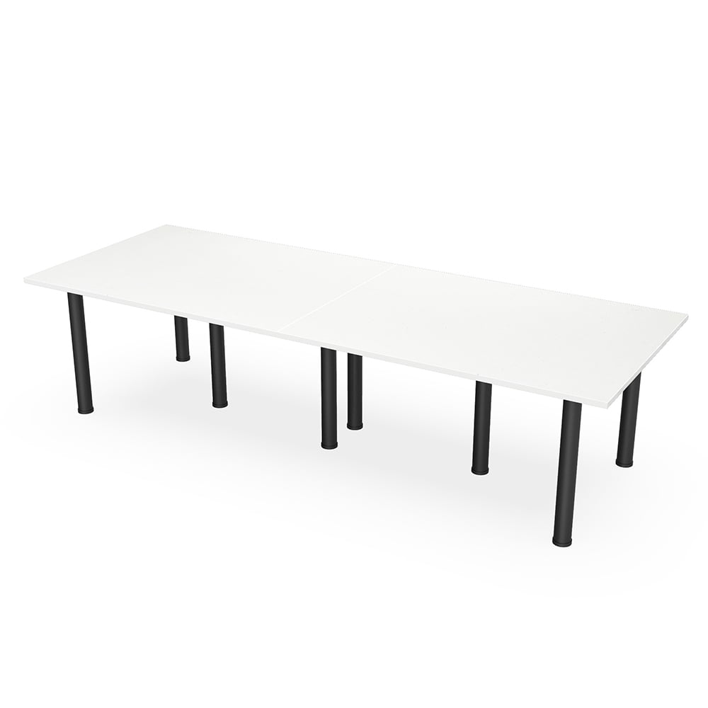 12 Person Rectangular Conference Table Power And Data Units Post Legs ...