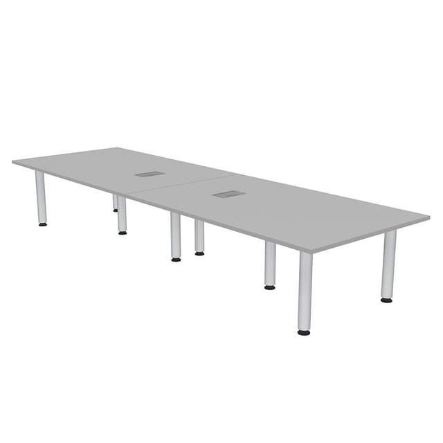 12 Person Rectangular Conference Table Power And Data Units Post Legs ...