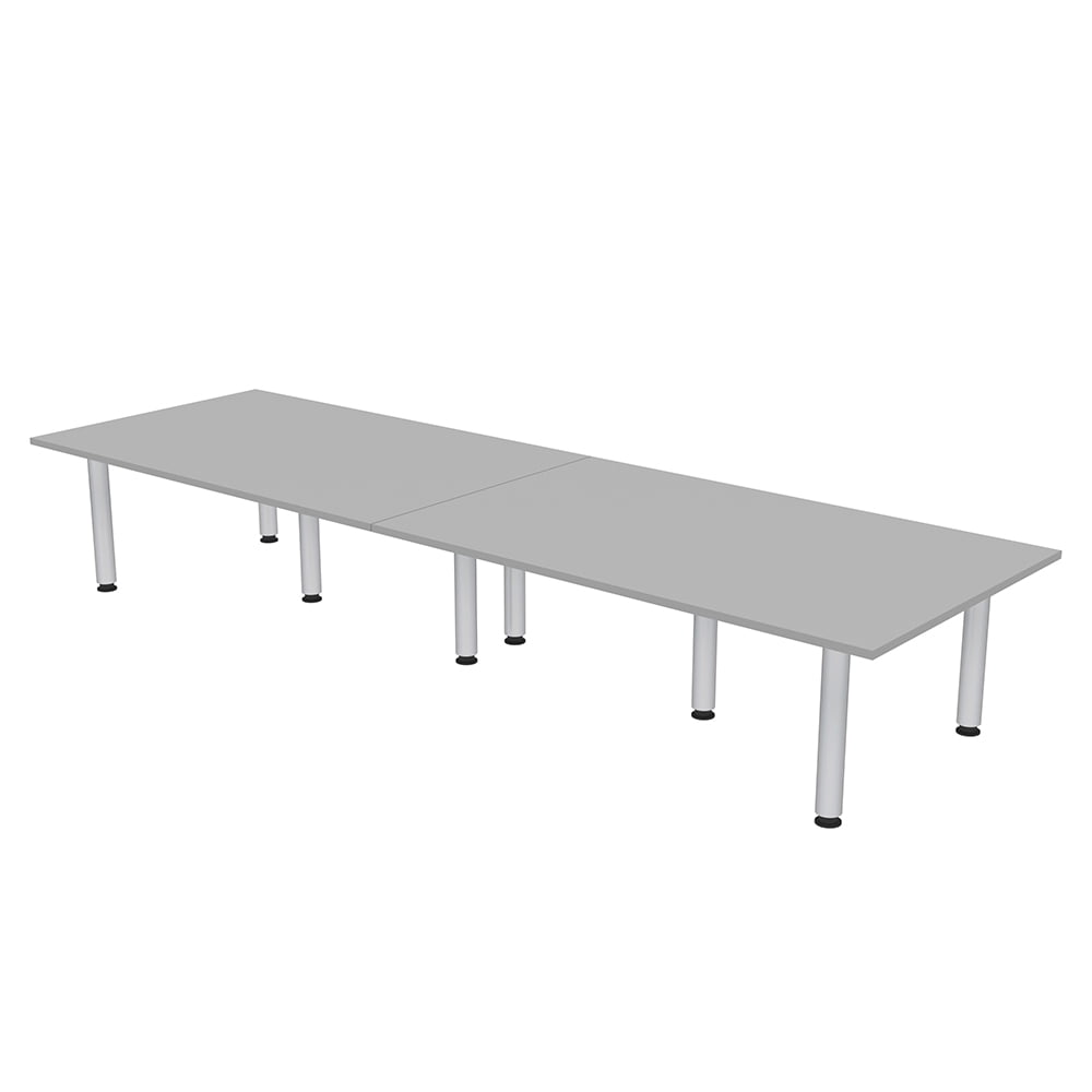12 Person Rectangular Conference Table Power And Data Units Post Legs ...