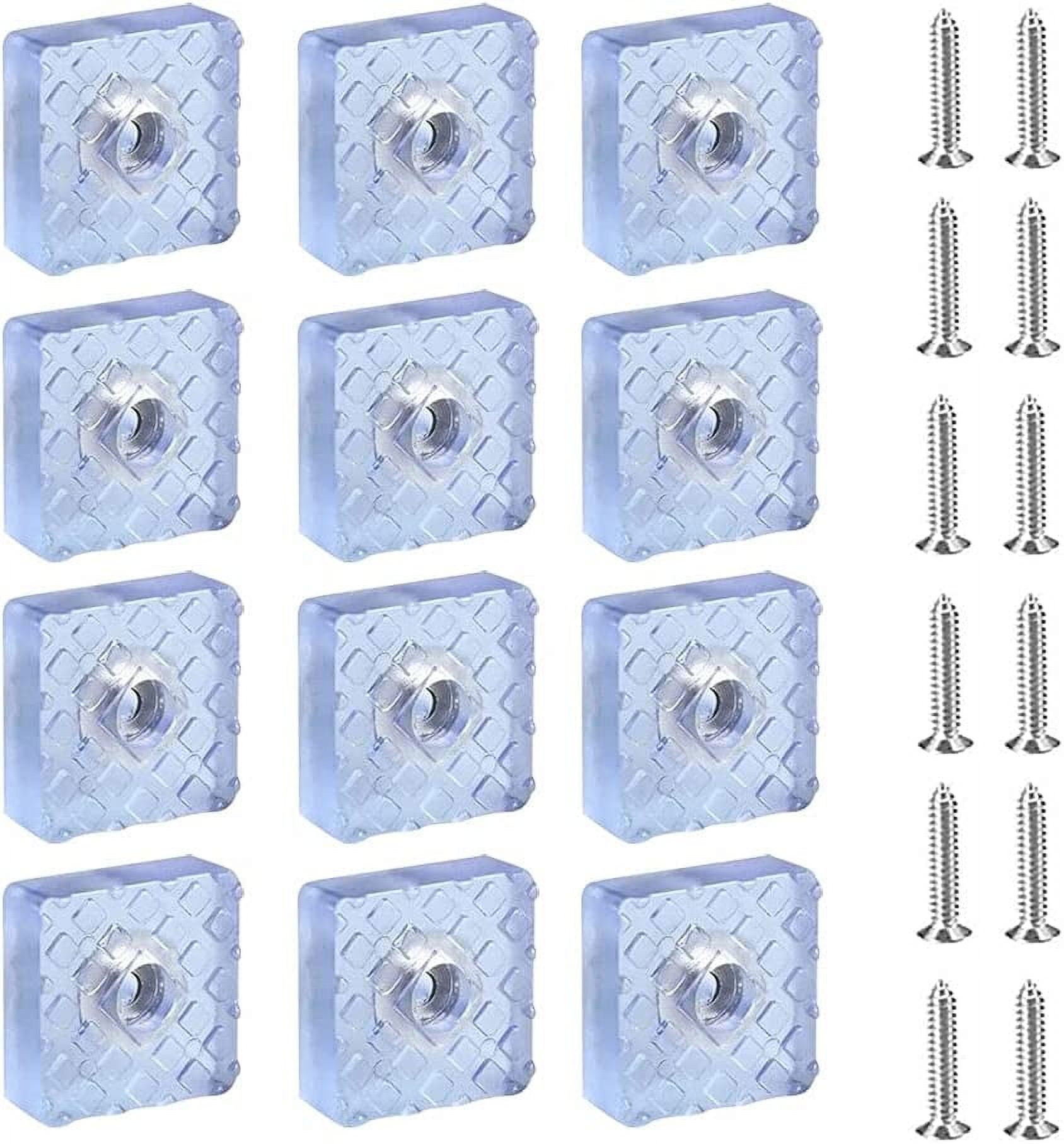 12 Pièces Patin de Chaise Carrés 30mm,Deplace Meuble Tapis Anti Bruit ...