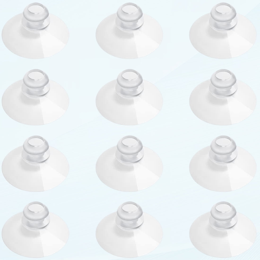 12-Piece 1.2 Inch Small Clear Suction Cups for Glass, No Hooks, No ...